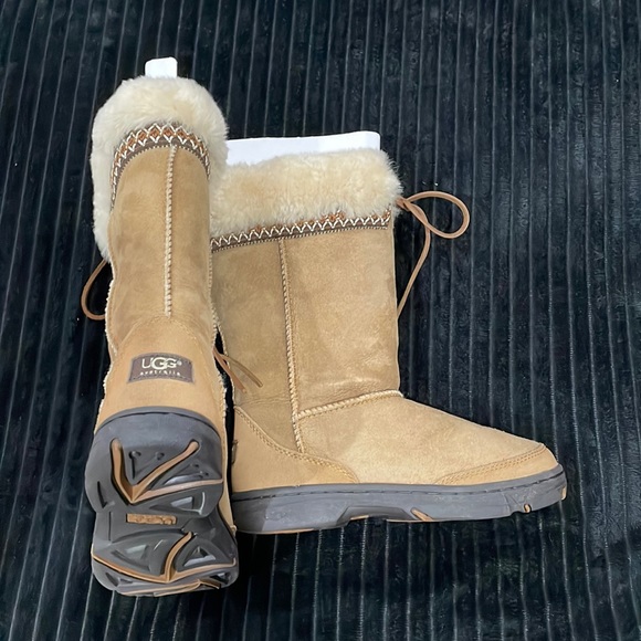 UGG | Shoes | Ugg Tan Fur Calf High Boots | Poshmark